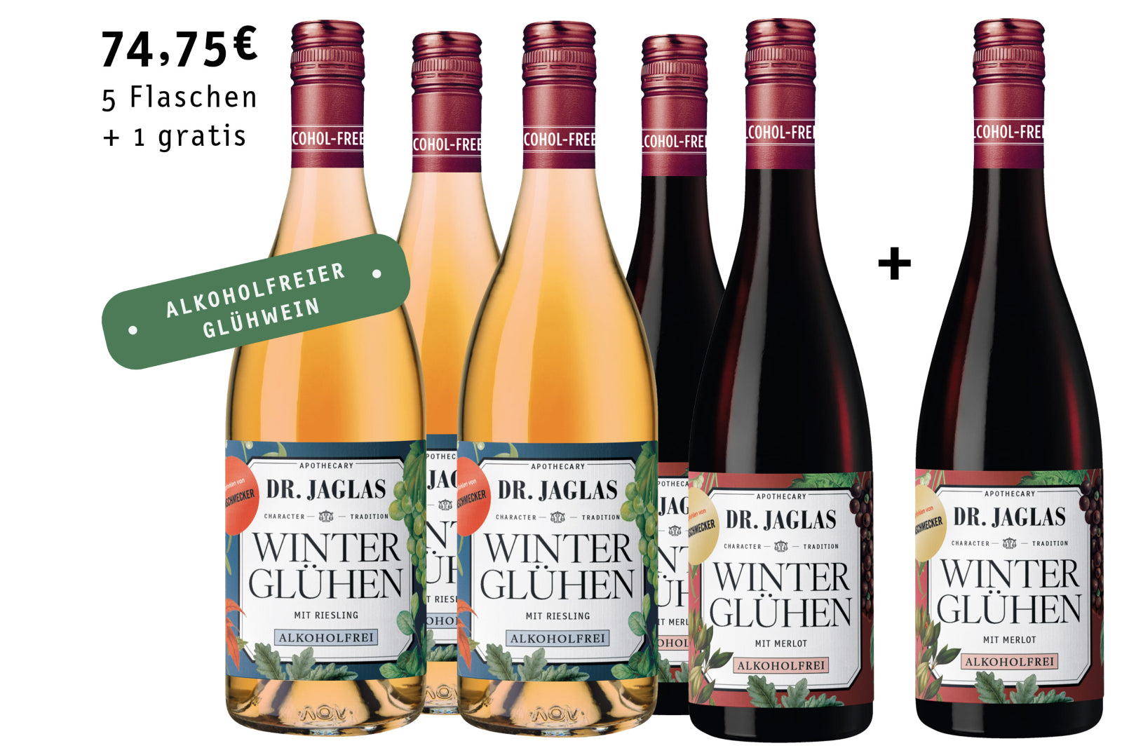 Winter-Glühen weiß & rot - 5 + 1 Bundle